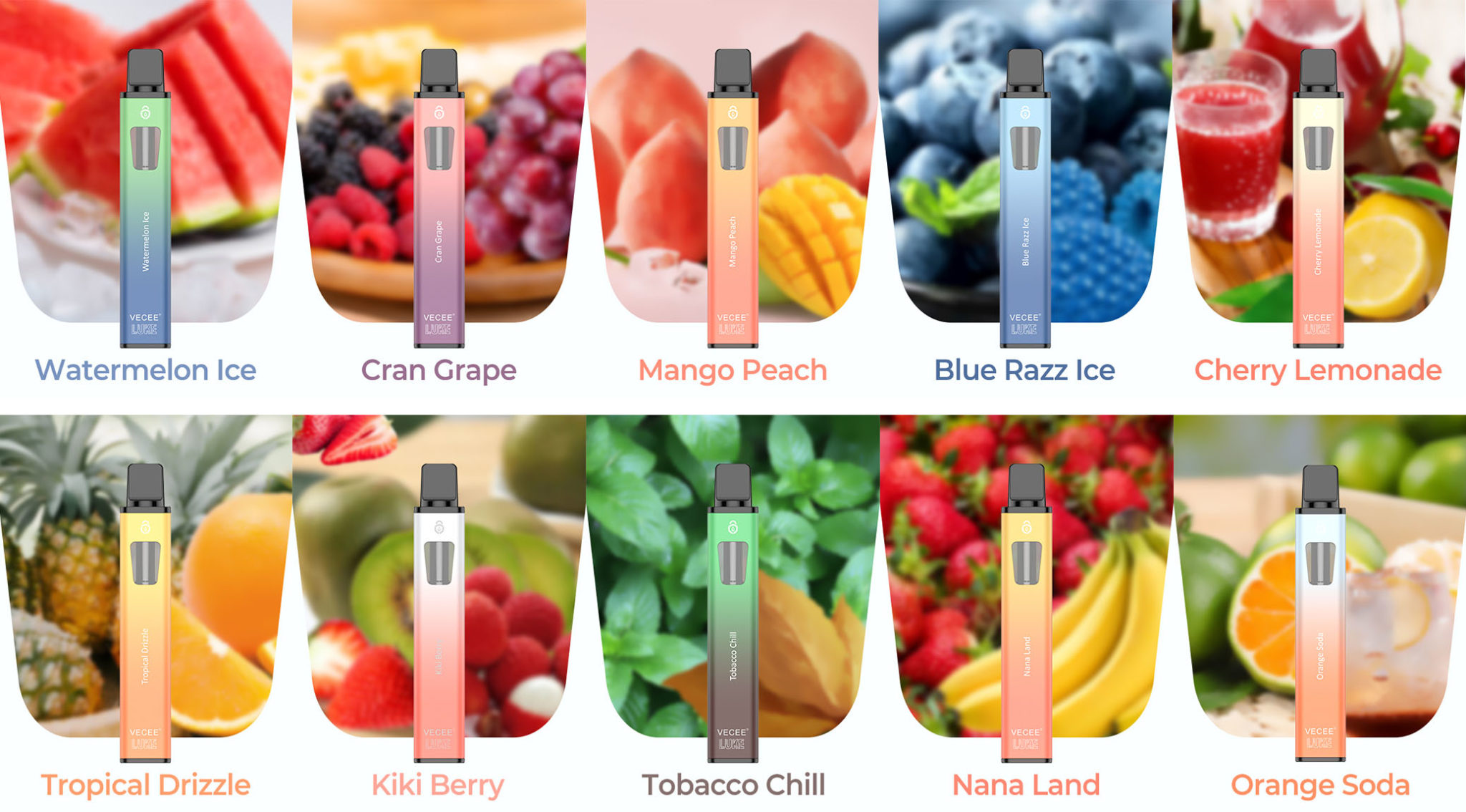 VECEE LUKE 600 Puffs Disposable Vape Quick Look | Features & Flavors ...